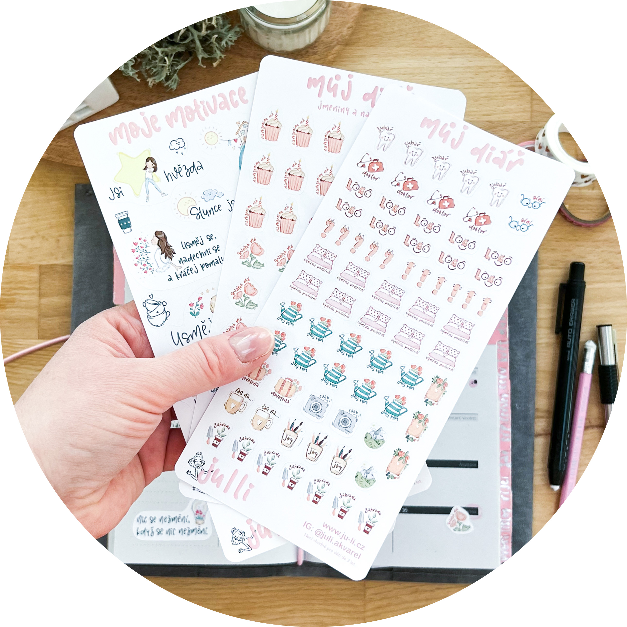 Samolepkové aršíky - Ju-Li